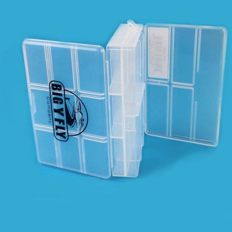 Double Sided Clear Poly Compartment Box — Big Y Fly Co