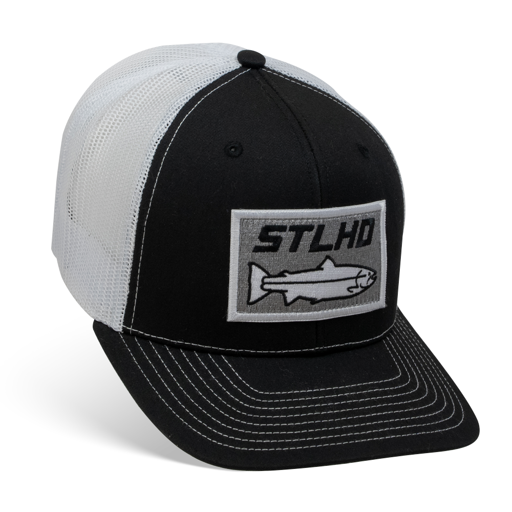 STLHD Winter Ice Black/White Trucker Snapback Hat — Big Y Fly Co
