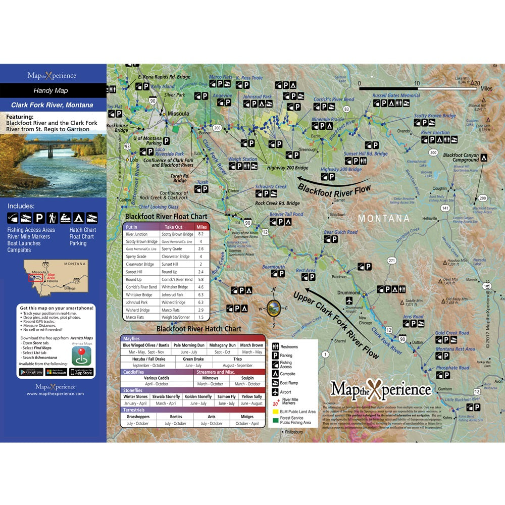Clark Fork, Montana Fishing Map — Big Y Fly Co