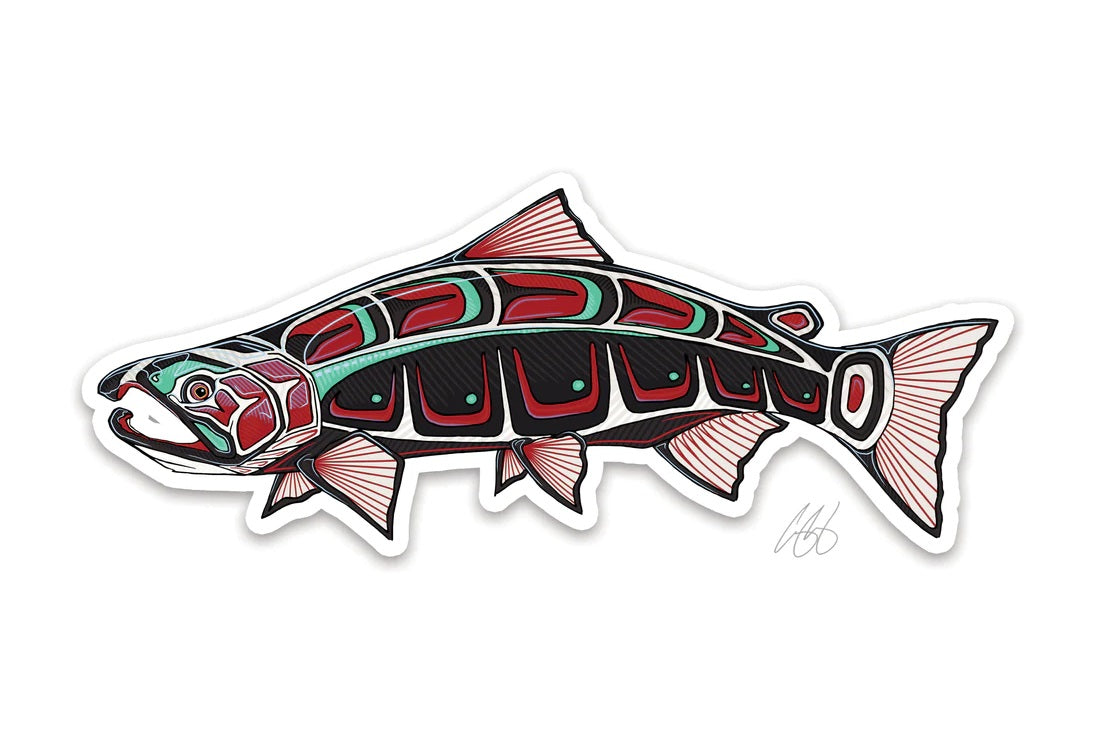 Casey Underwood Artwork - Native Coho Decal — Big Y Fly Co