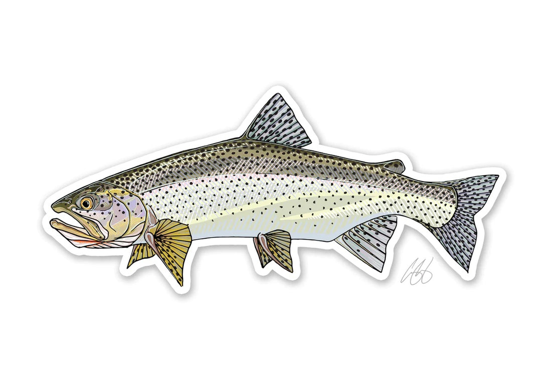 Casey Underwood Artwork - Sea Run Cutthroat Decal — Big Y Fly Co