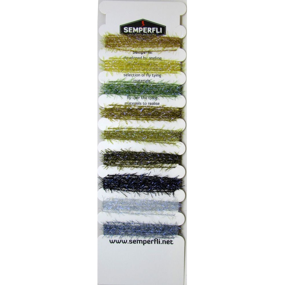 Semperfli Straggle String Micro Chenille Mixed Pack-Fly Tying Supplies ...
