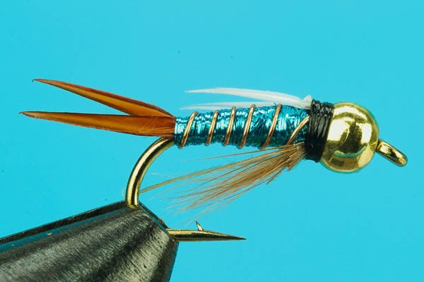 Blue Arrow Beadhead--discount trout flies — Big Y Fly Co